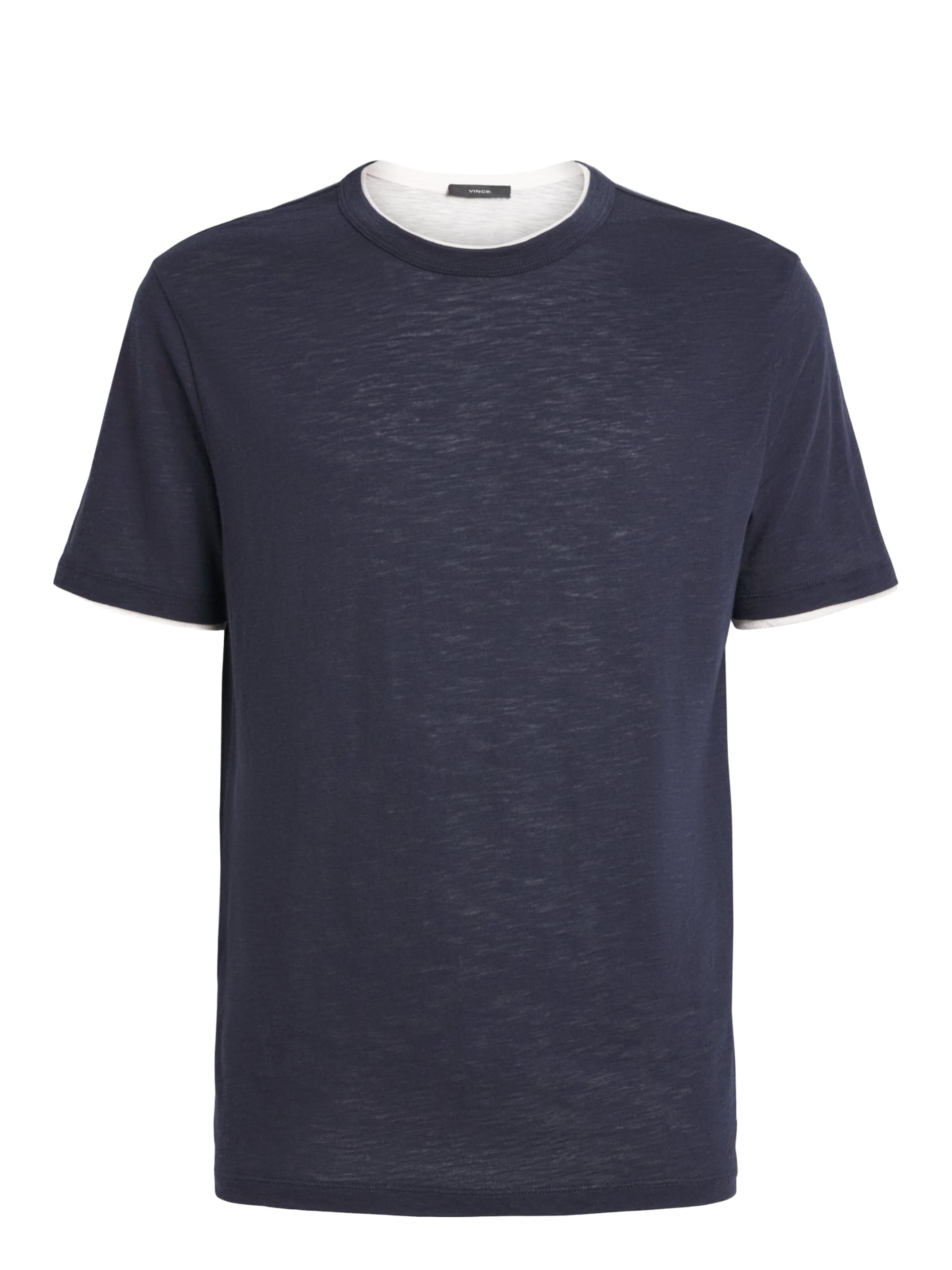 VINCE pima cotton slub double-layer t-shirt