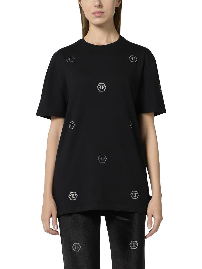 PHILIPP PLEIN PHILIPP PLEIN Crystal Monogram T-Shirt