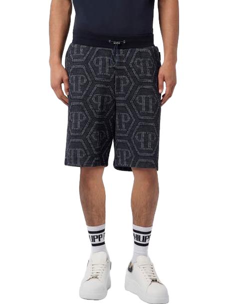 PHILIPP PLEIN Philipp Plein Monogram Jacquard Fleece Shorts