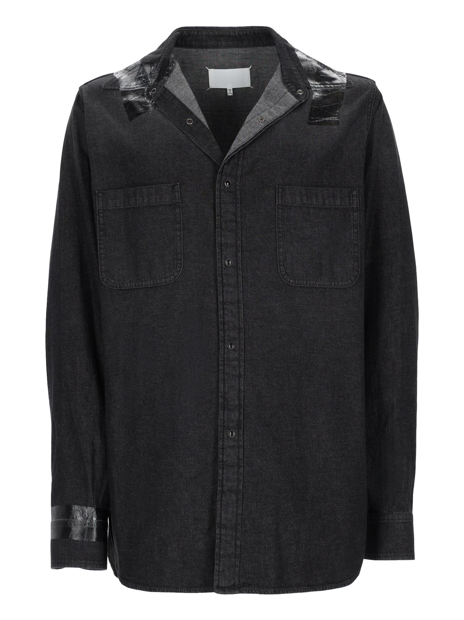 DIESEL® denim overshirt with patch effects