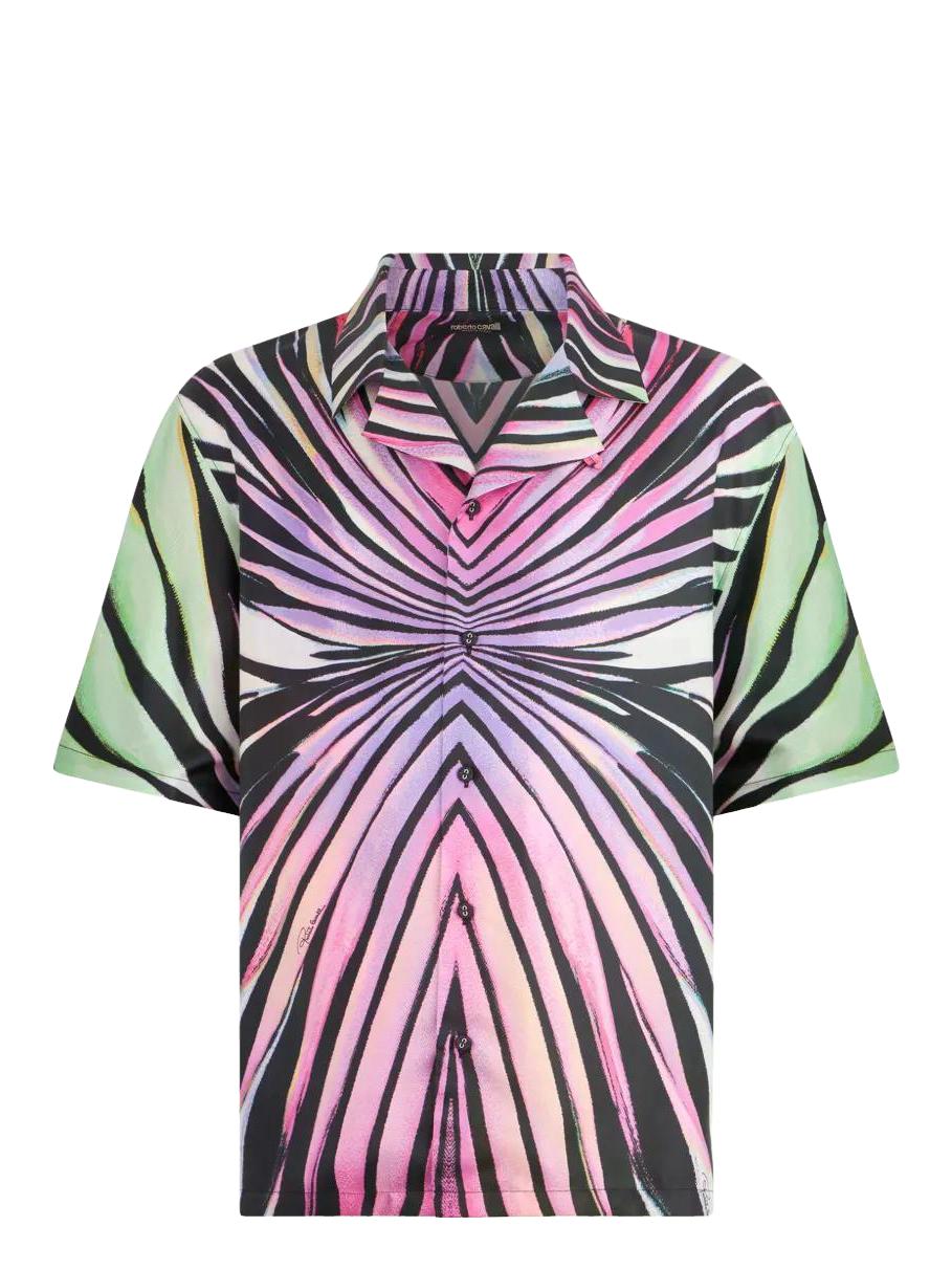 ROBERTO CAVALLI graphic-print short-sleeve shirt