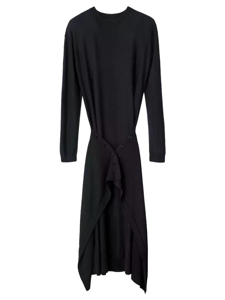 LEMAIRE LEMAIRE Buttoned Merino Wool Blend Dress