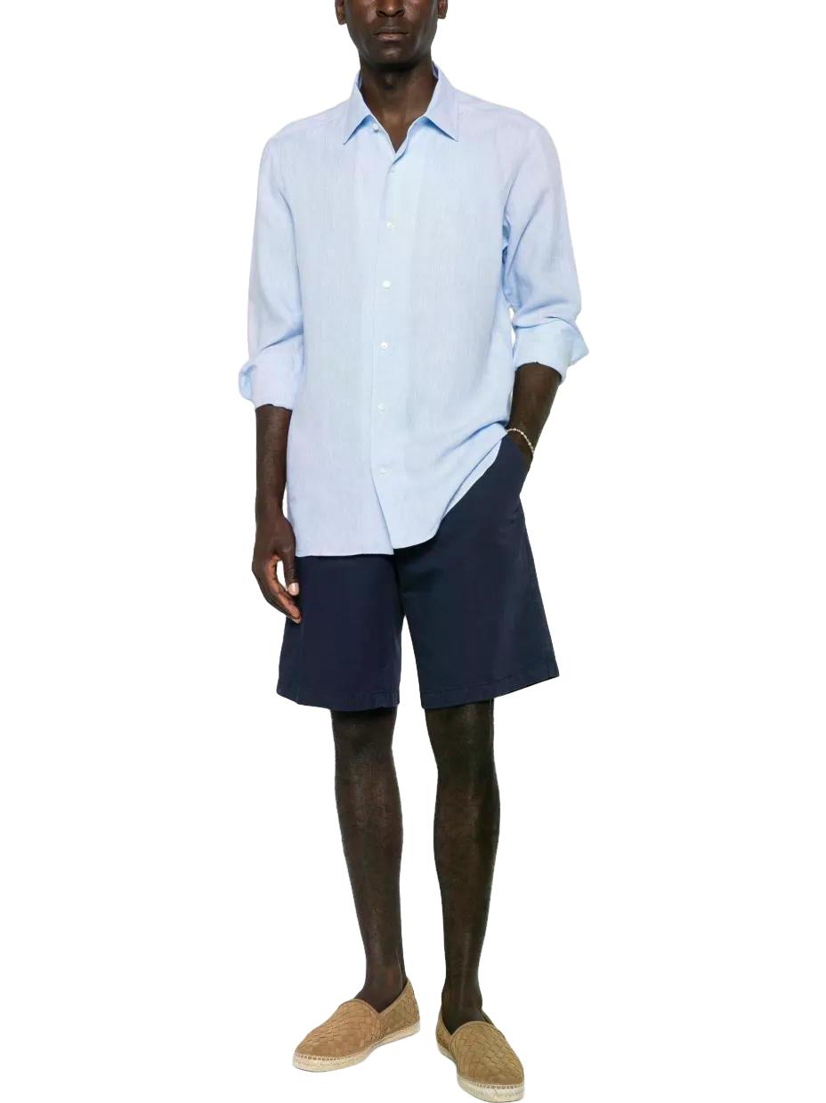 ZEGNA Zegna Navy Blue Straight-Leg Shorts
