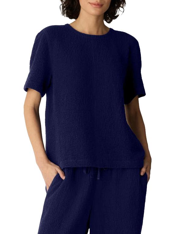 EILEEN FISHER Eileen Fisher Organic Cotton Blend Textured Top