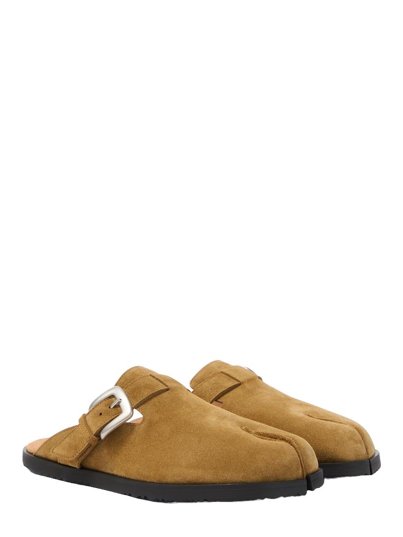 MAISON MARGIELA Maison Margiela Tabi Suede Mules with Buckle Fastening