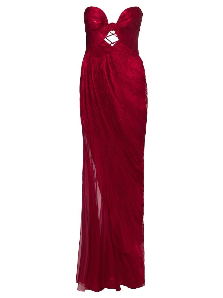 MARIA LUCIA HOHAN Maria Lucia Hohan Zephyra Metallic Silk Corset Gown