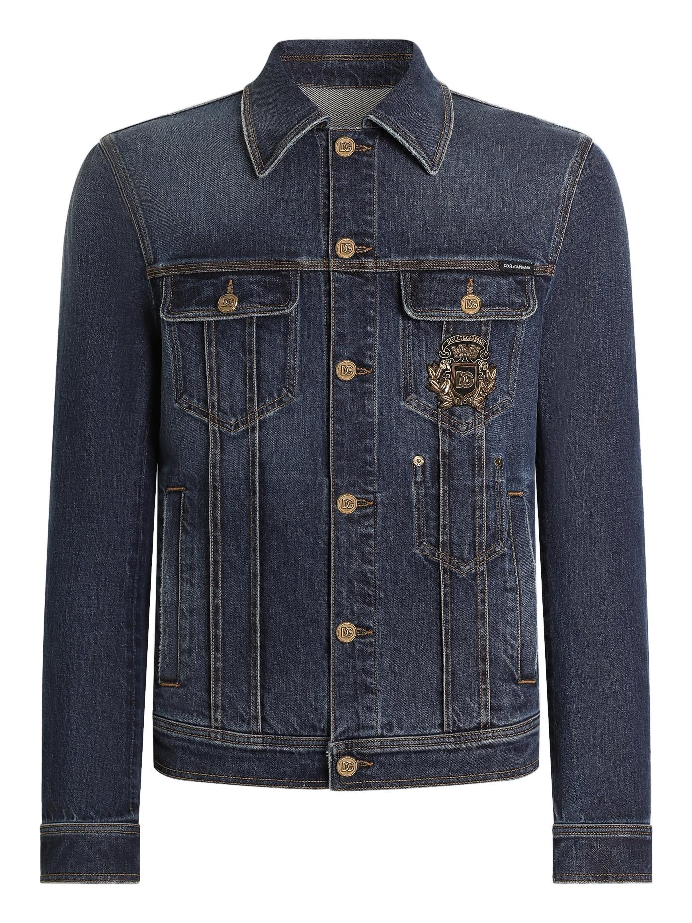 DOLCE & GABBANA Dolce & Gabbana Denim Jacket with Logo Patch