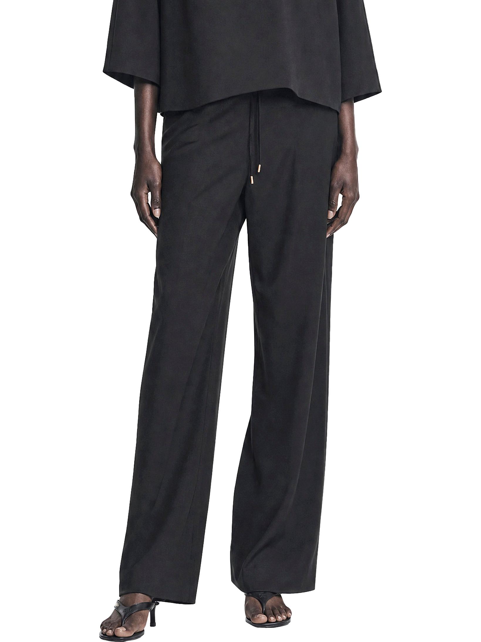 MAX MARA Max Mara Lightweight Wool Drawstring Waist Wide-Leg Trousers