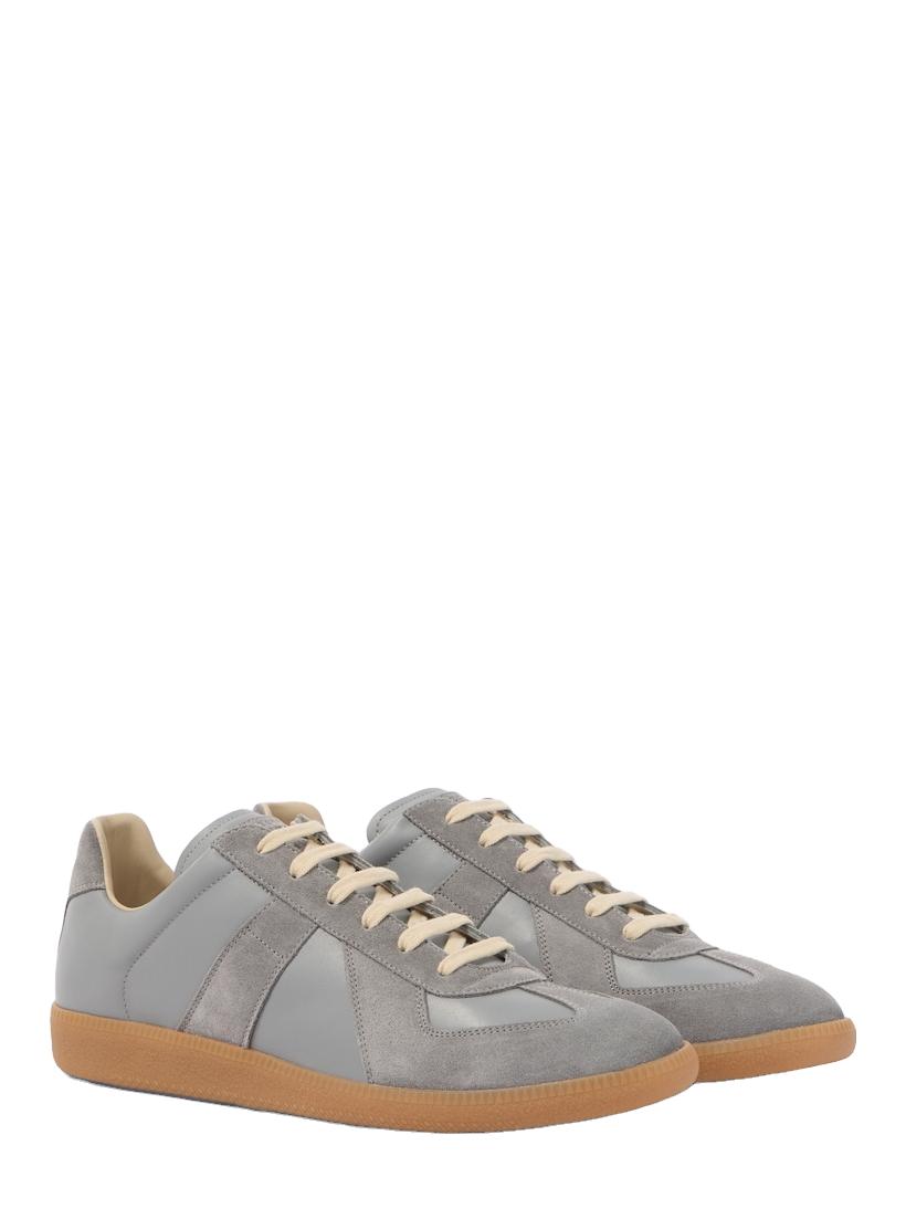 MAISON MARGIELA Maison Margiela Replica Suede-Trimmed Leather Sneakers