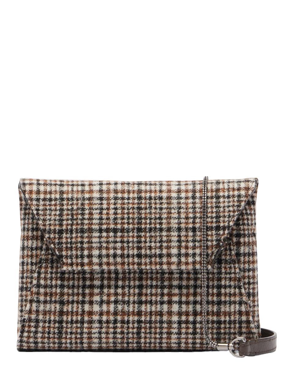 BRUNELLO CUCINELLI Brunello Cucinelli Monili Mini Plaid Clutch
