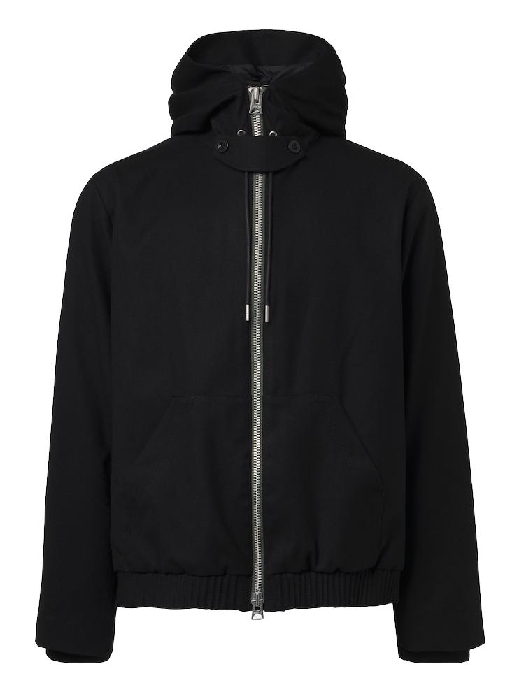 SACAI hooded wool jacket