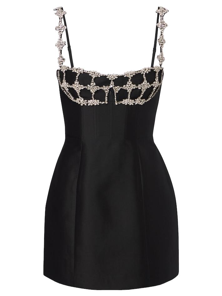 RACHEL GILBERT Acacia Wool and Silk Bustier Dress