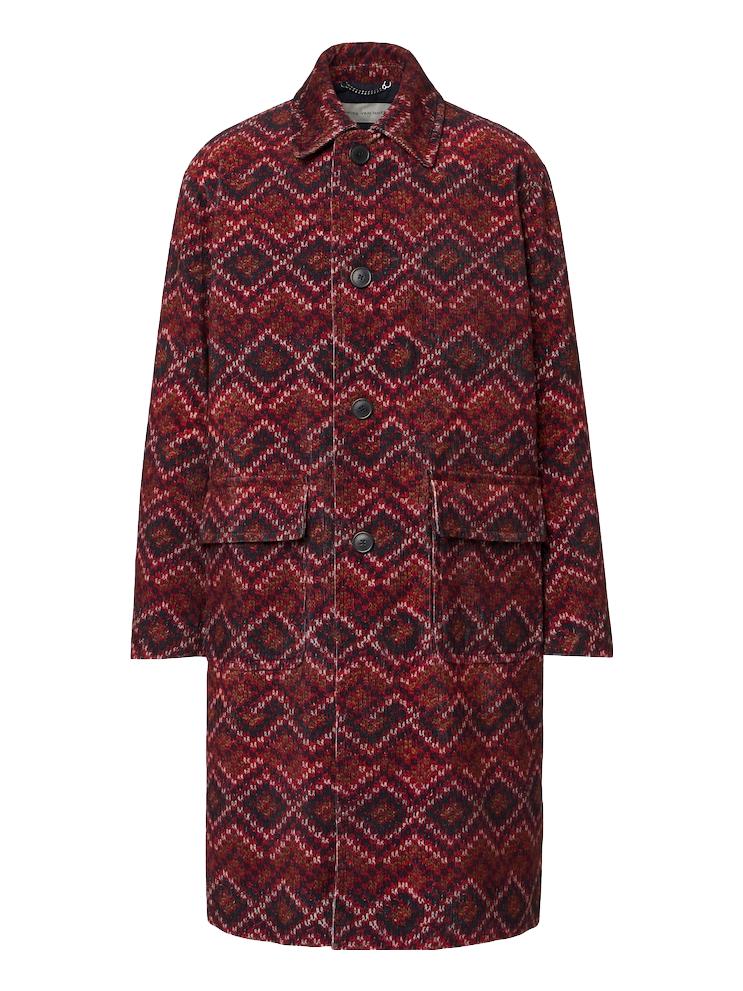 DRIES VAN NOTEN Dries Van Noten Printed Cotton Corduroy Coat