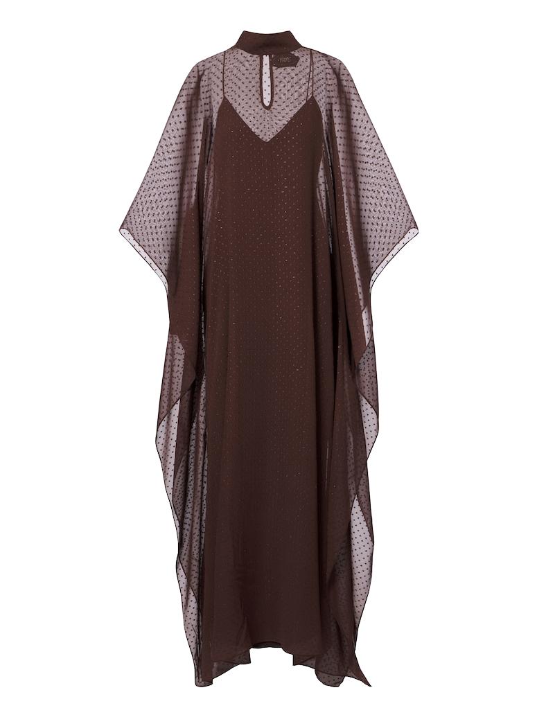 TALLER MARMO Taller Marmo Silk Crêpe Fil Coupé Kaftan