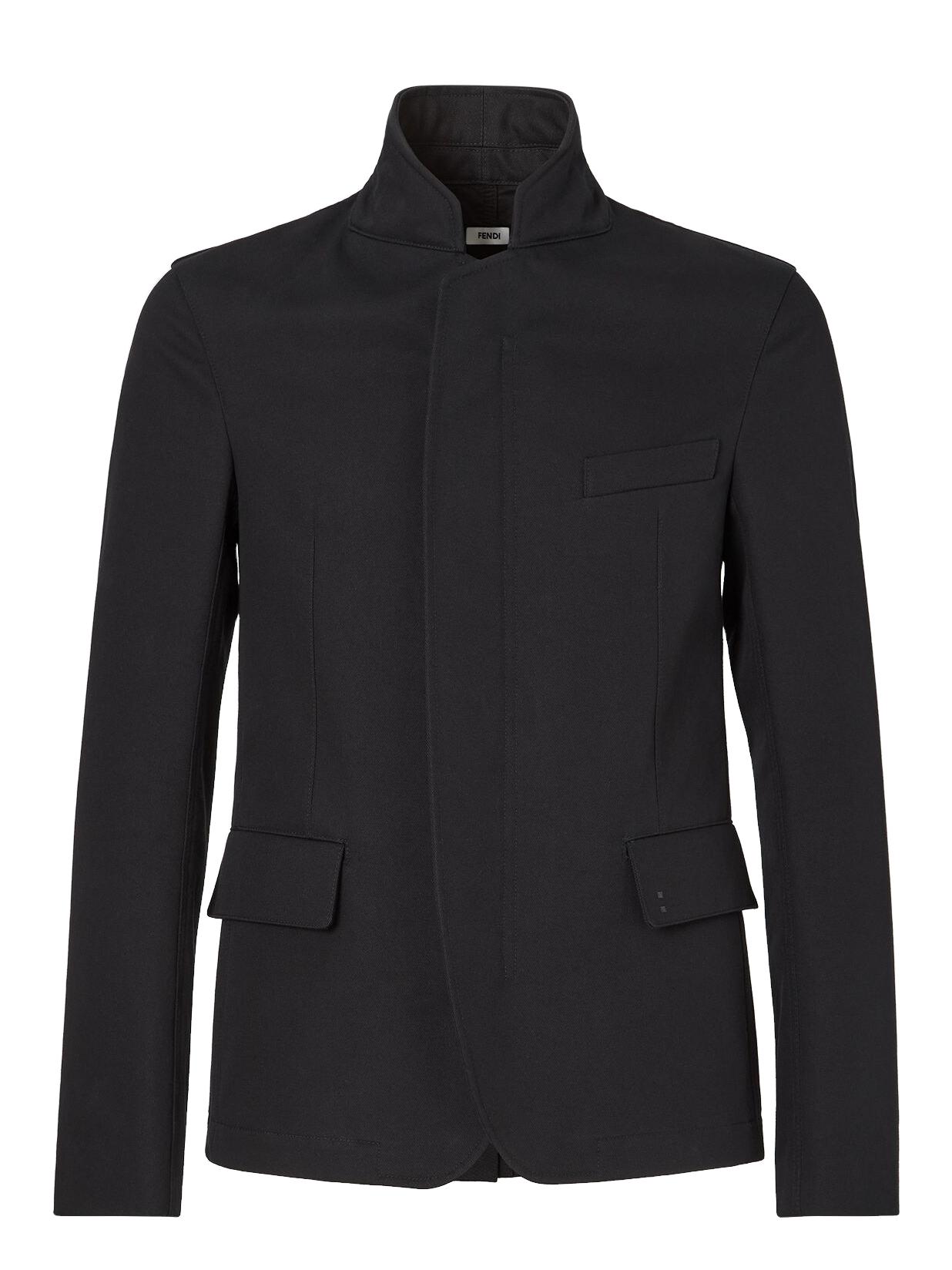 FENDI Fendi Black Cotton Drill Equestrian Blouson