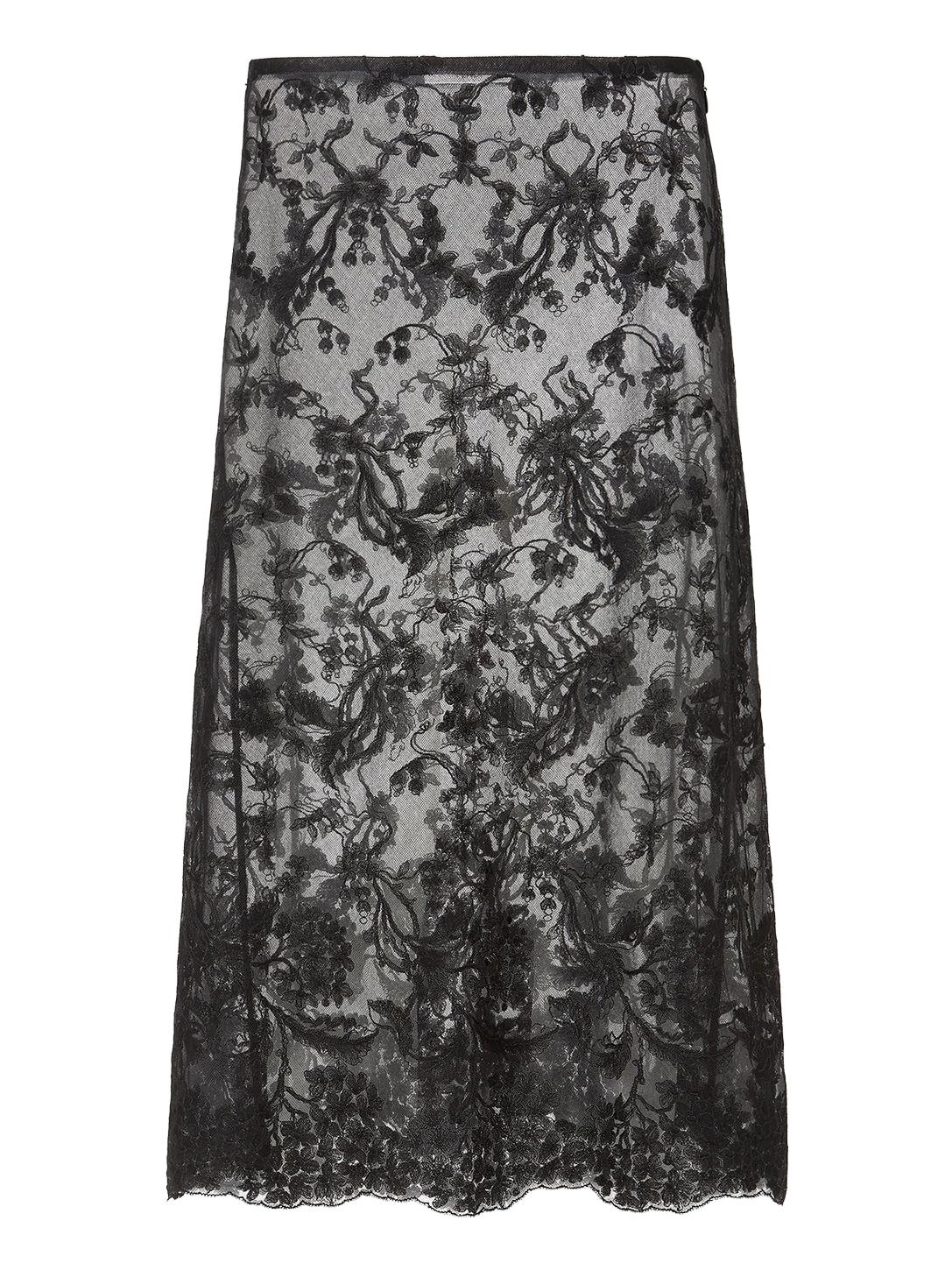 FENDI FENDI Peonia Lace Midi Skirt