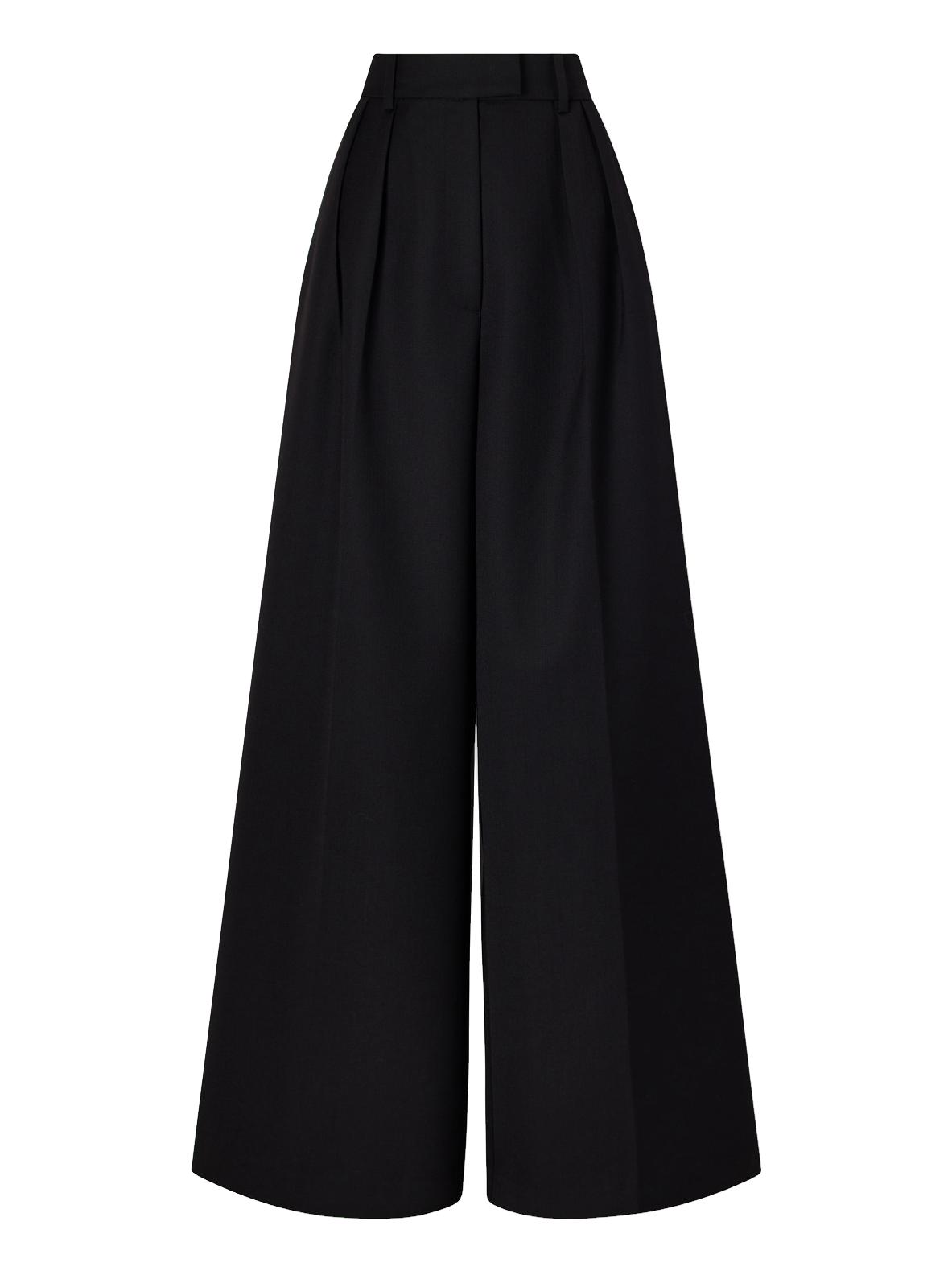 ANINE BING Anine Bing Lou Pleated Woven Wide-Leg Pants