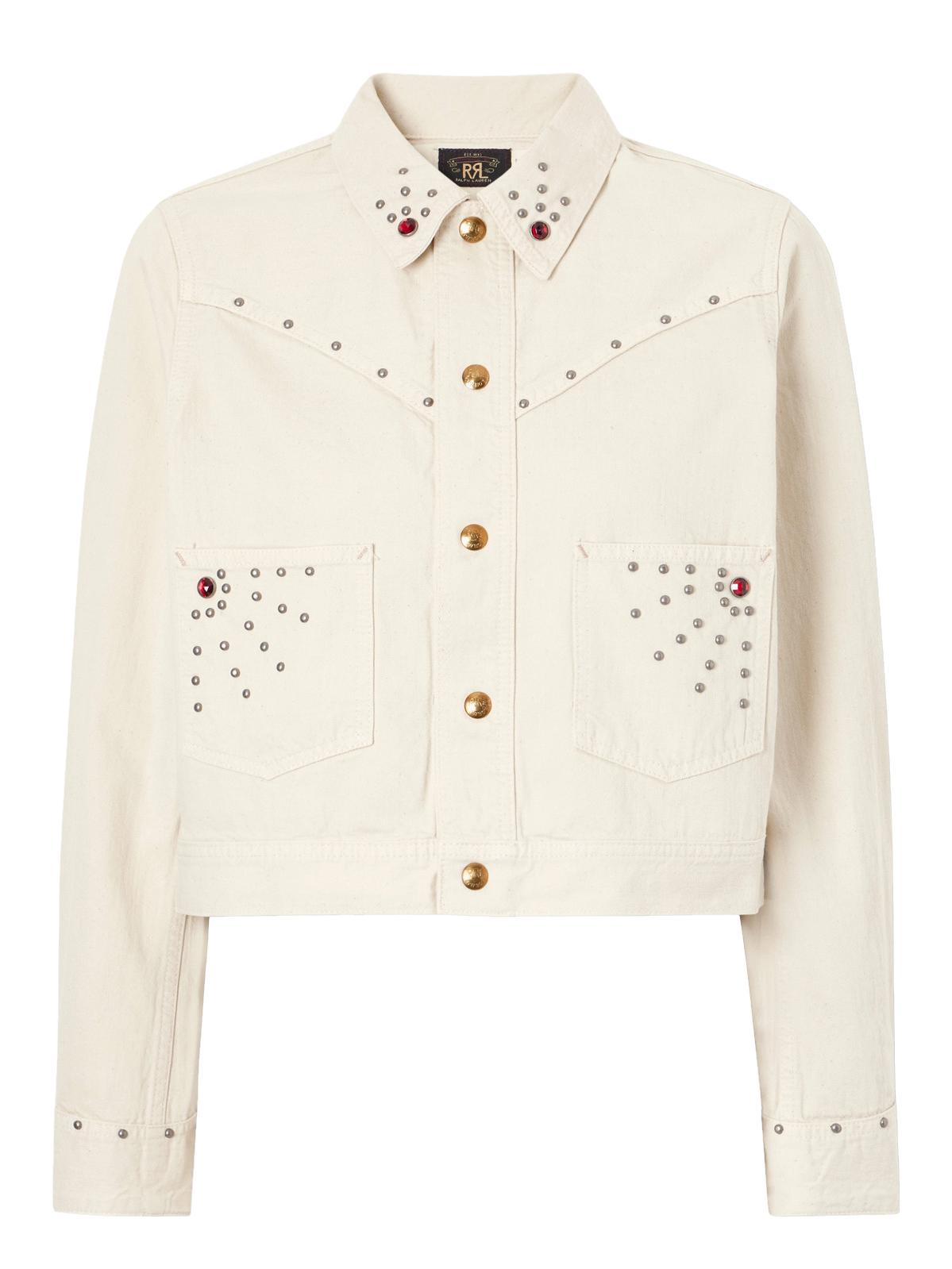 RALPH LAUREN RRL Cropped Embellished Denim Jacket