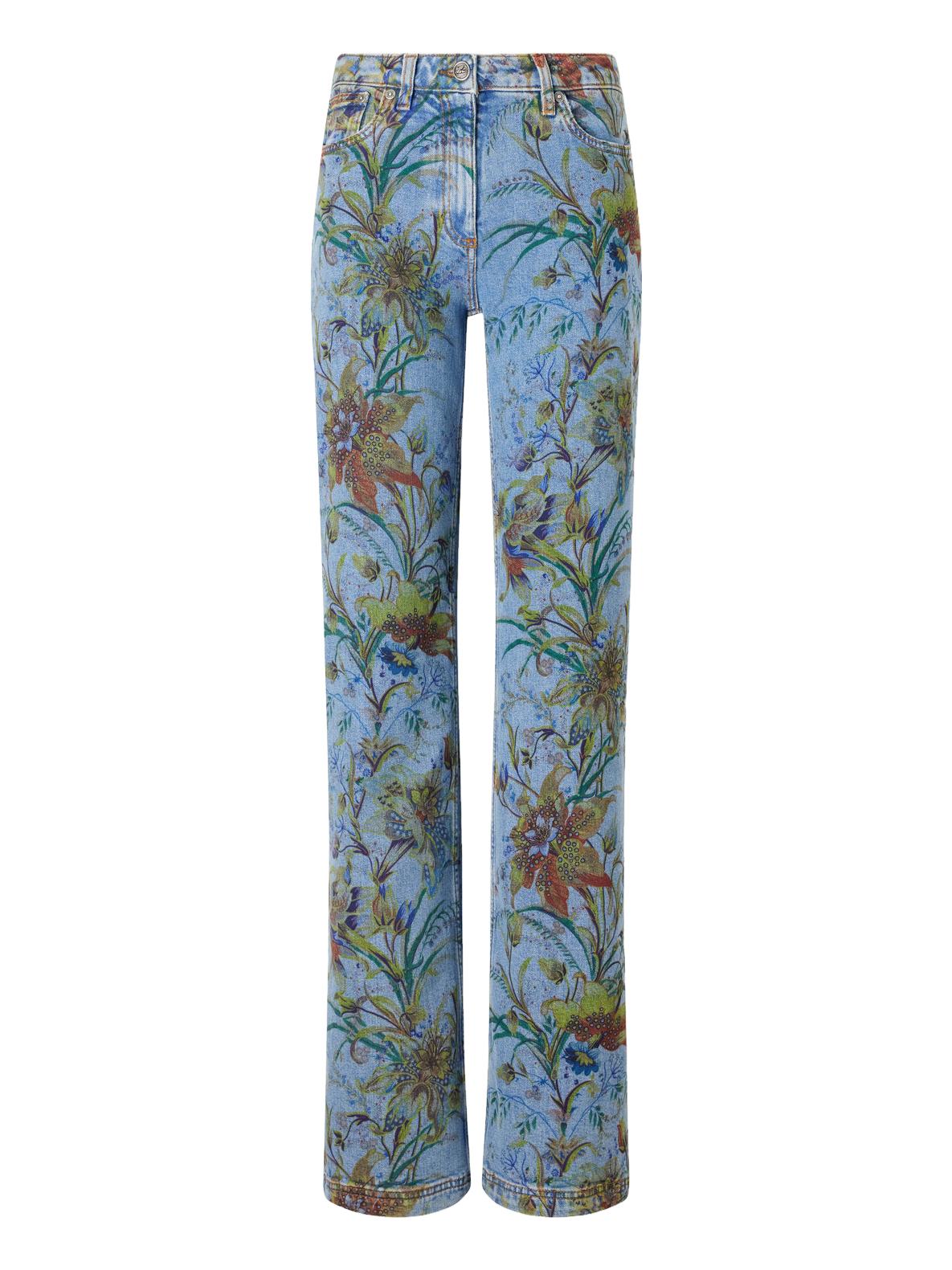 ETRO Etro Floral Print Straight Leg Jeans