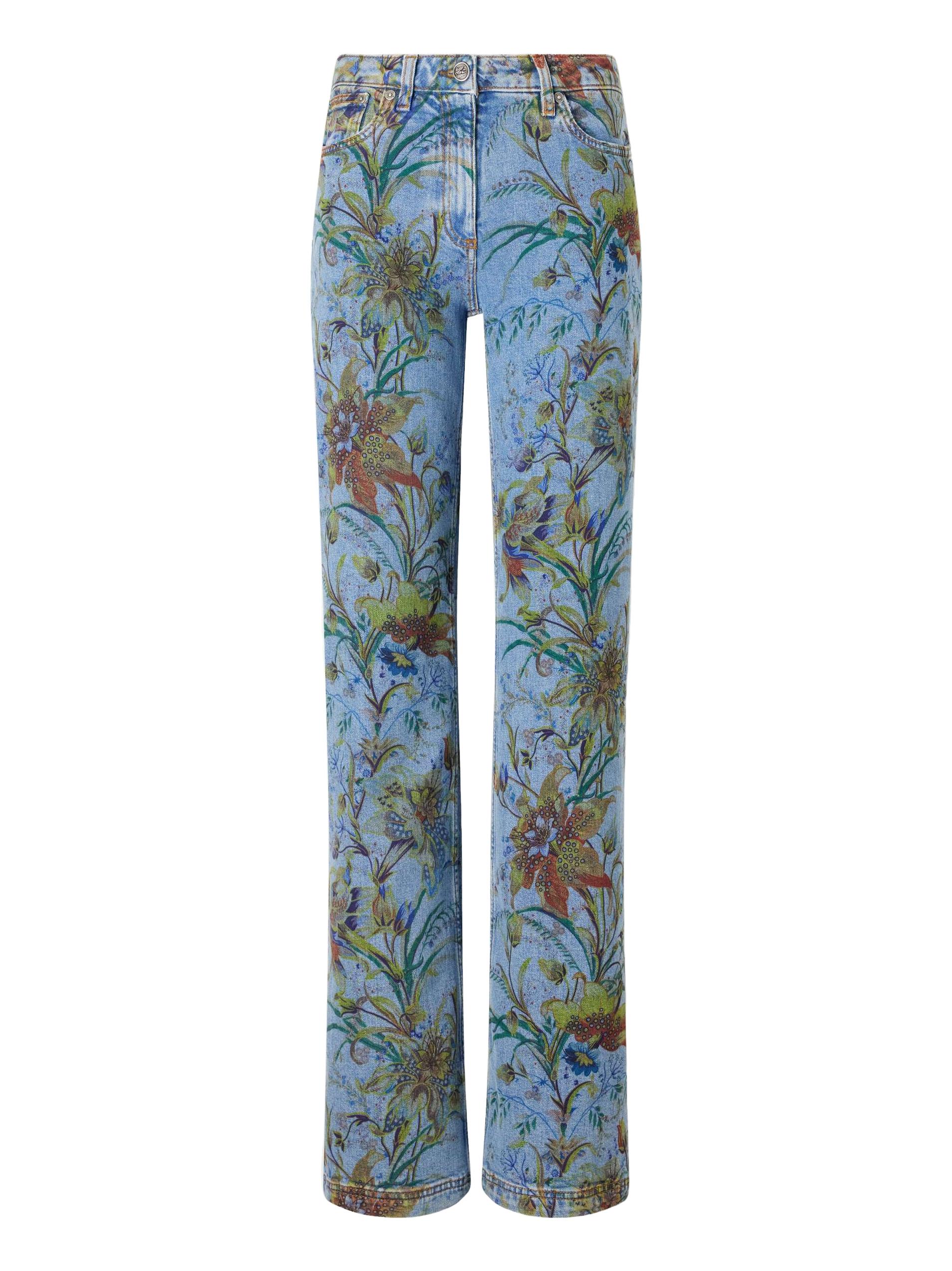 ETRO Etro Floral Print Straight Leg Jeans