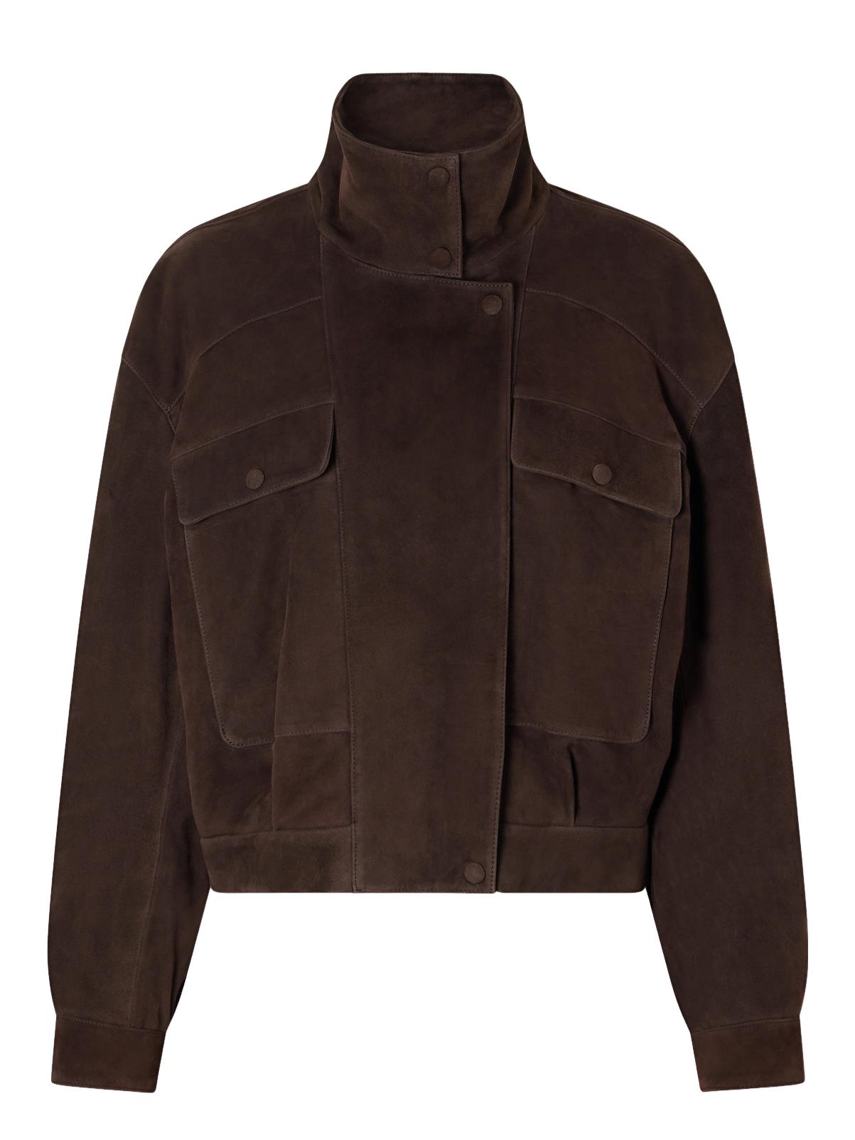 NOUR HAMMOUR Nour Hammour Quincy Suede Paneled Jacket