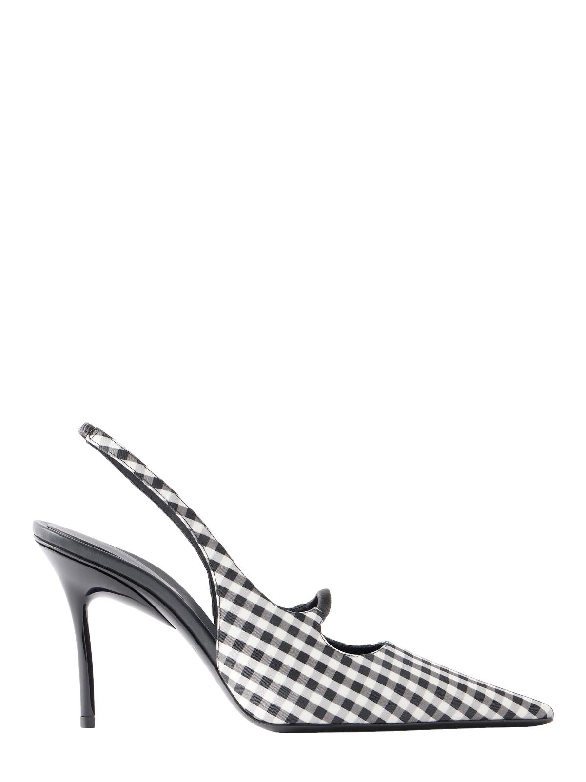 ALAÏA Alaïa Checked Canvas Slingback Pumps