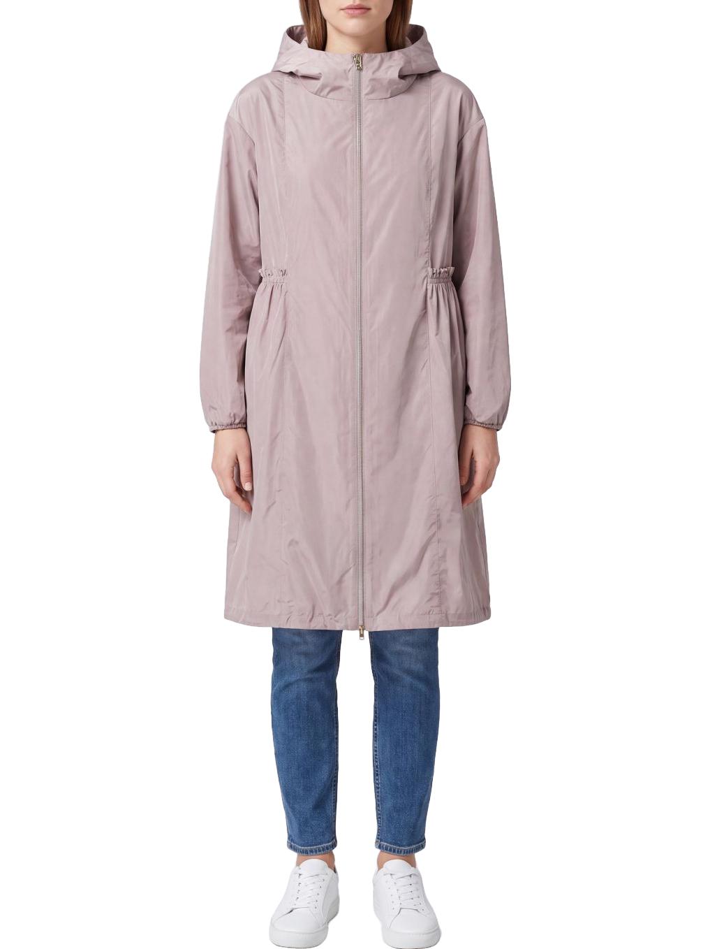 HERNO Herno Knee-Length Ultralight Nylon Raincoat with Hood and Drawstring
