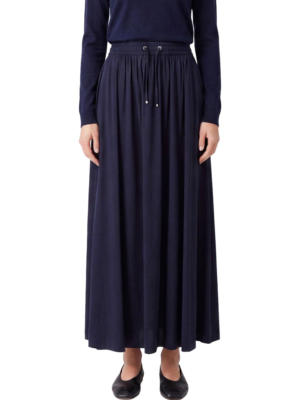 HERNO Herno A-Line Midi Skirt with High Elasticated Waist