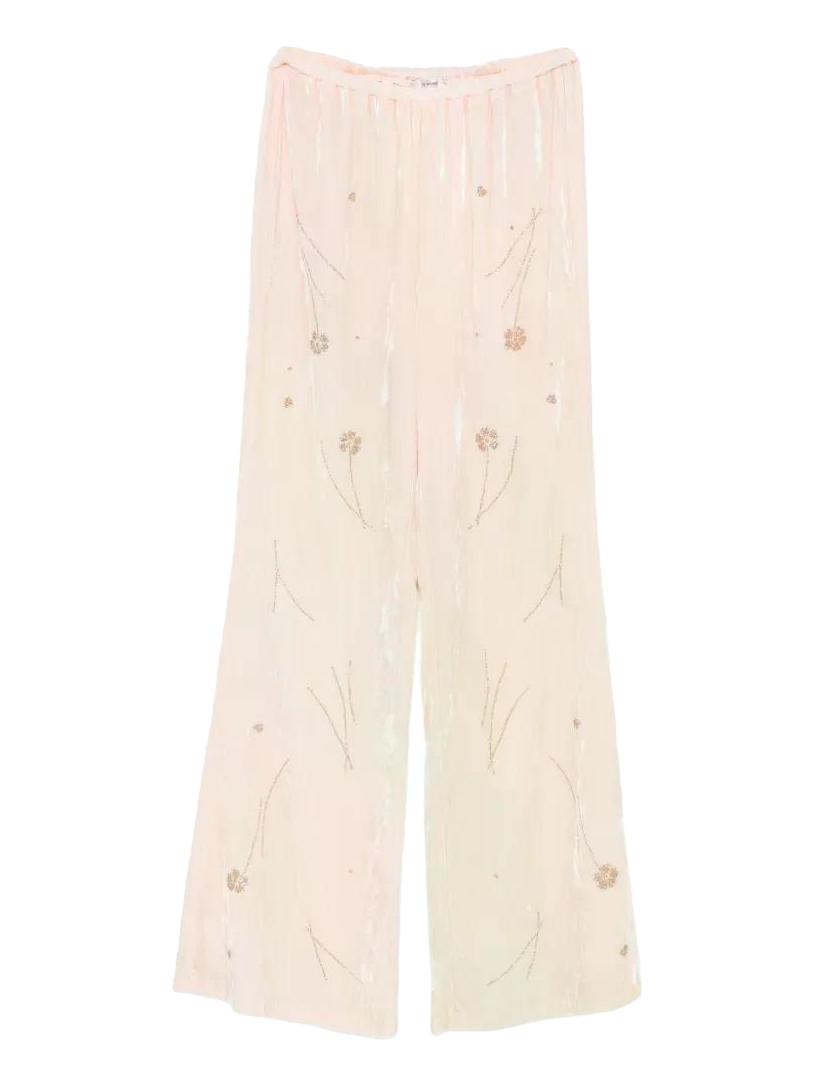 FORTE_FORTE Forte Forte Embellished Velvet Wide-Leg Trousers