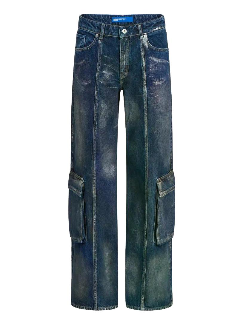 KARL LAGERFELD Karl Lagerfeld Jeans Coated Cargo Pants