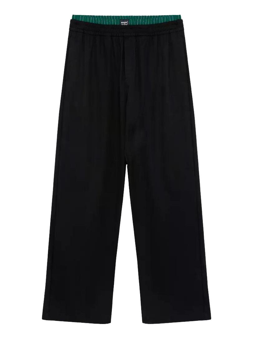 MSGM MSGM Wide-Leg Trousers with Logo Waistband
