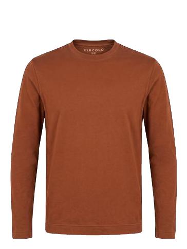 CIRCOLO 1901 man t-shirt rust size l cotton, elastane