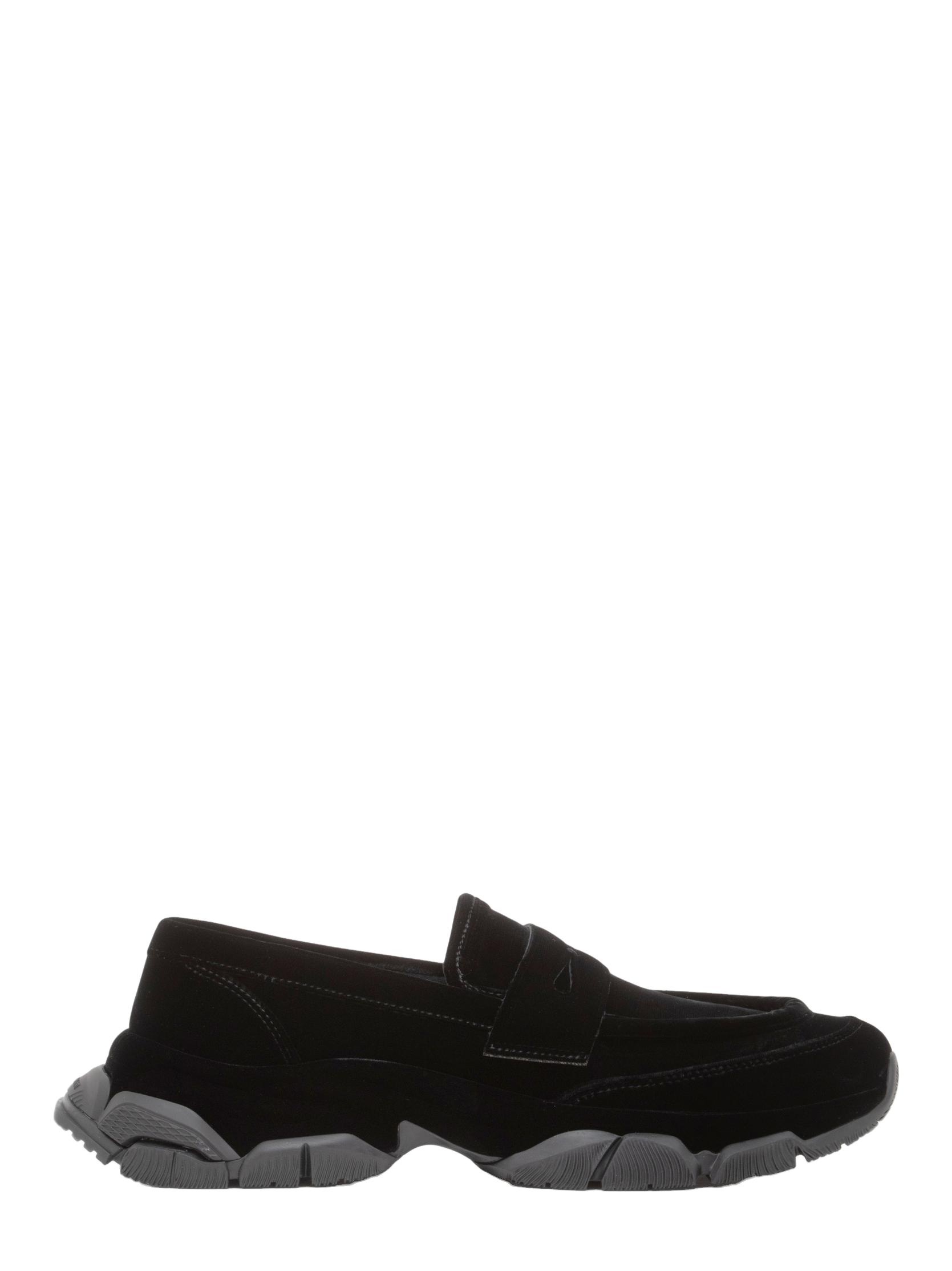 GIORGIO ARMANI Giorgio Armani Velvet Slip-On Loafers with Leather Lining and Rubber Sole