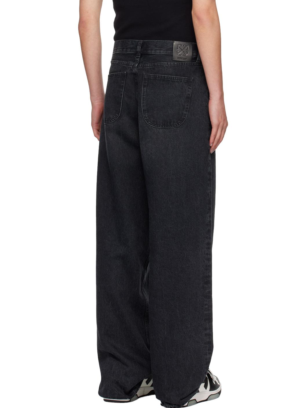 OFF-WHITE Off-White Logo Patch Wide Leg Jeans