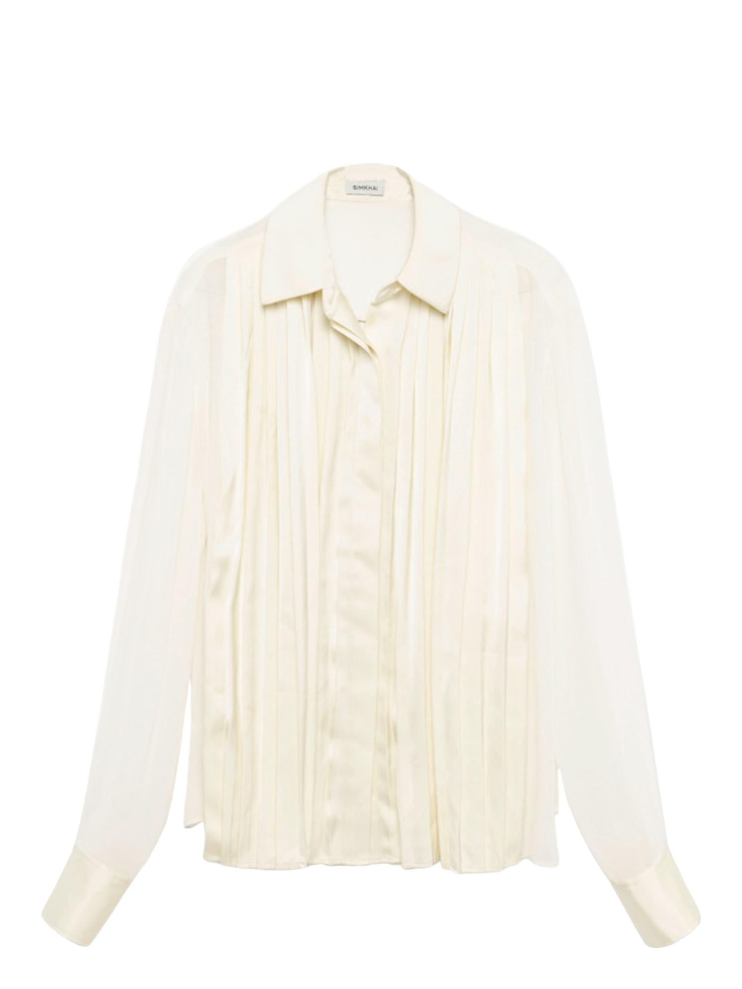 SIMKHAI Jonathan Simkhai Vinka Pleated-Front Blouse