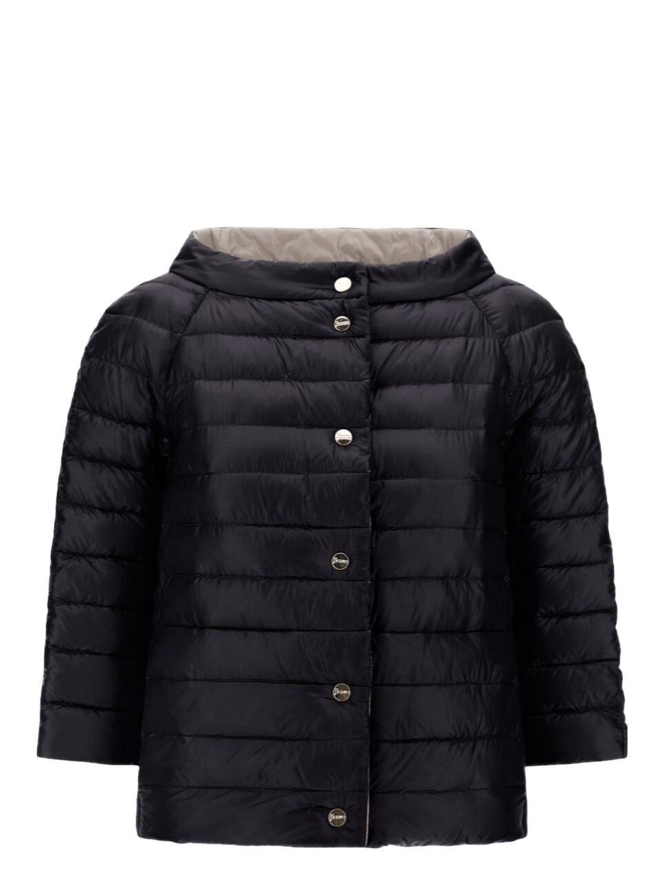 HERNO Herno Reversible Quilted Jacket with Three-Quarter Sleeves