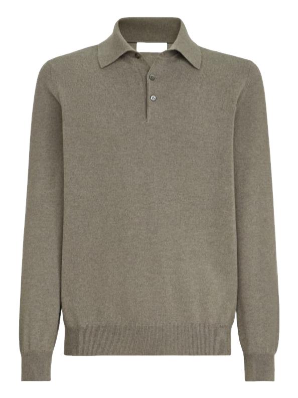 BRUNELLO CUCINELLI Cashmere knit polo shirt