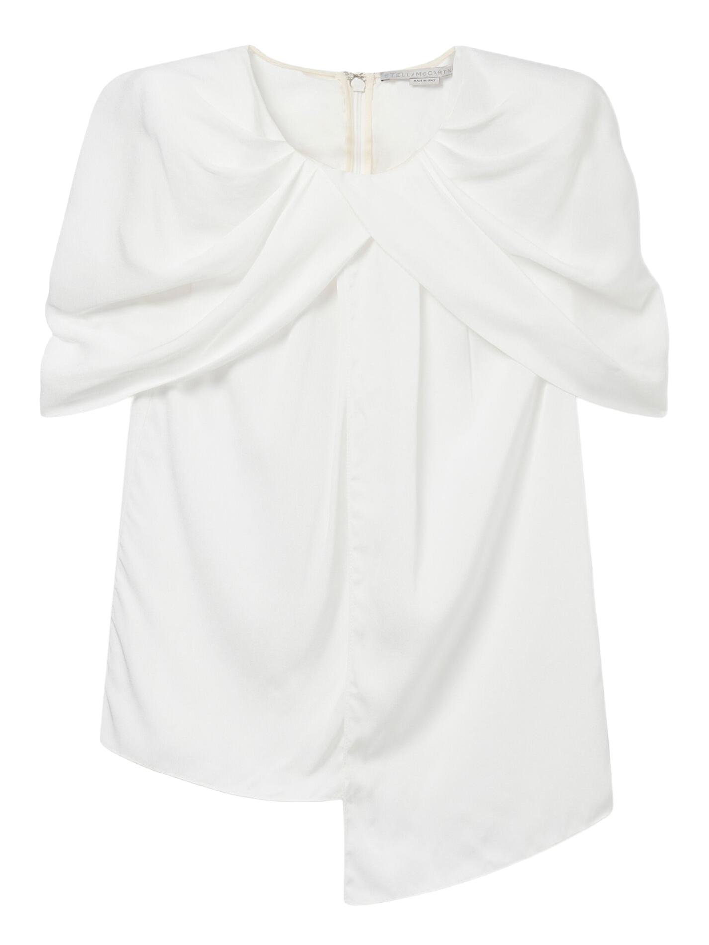 STELLA MCCARTNEY Stella McCartney Asymmetrical Draped Satin Top