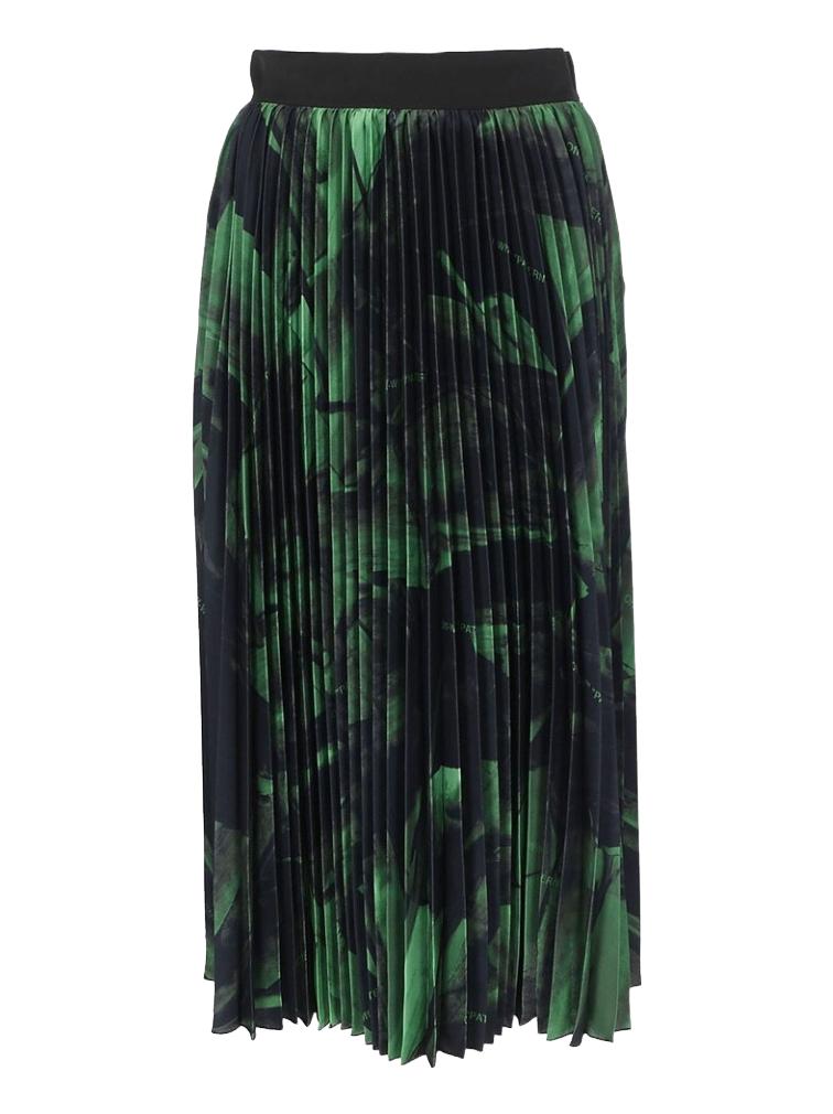 OFF-WHITE Off-White Pleated Graphic Print Skirt
