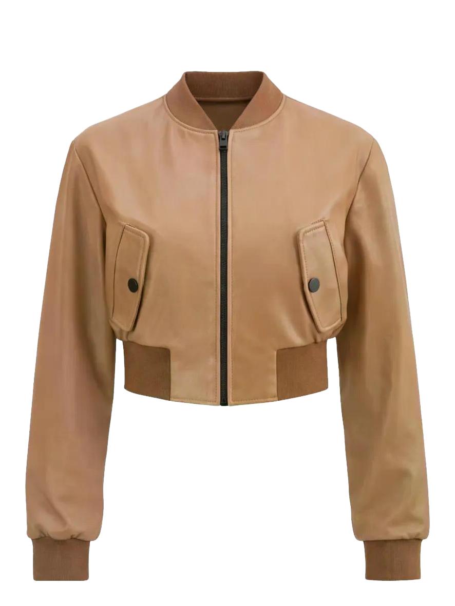 LAMARQUE LAMARQUE Evelin Cropped Bomber Jacket