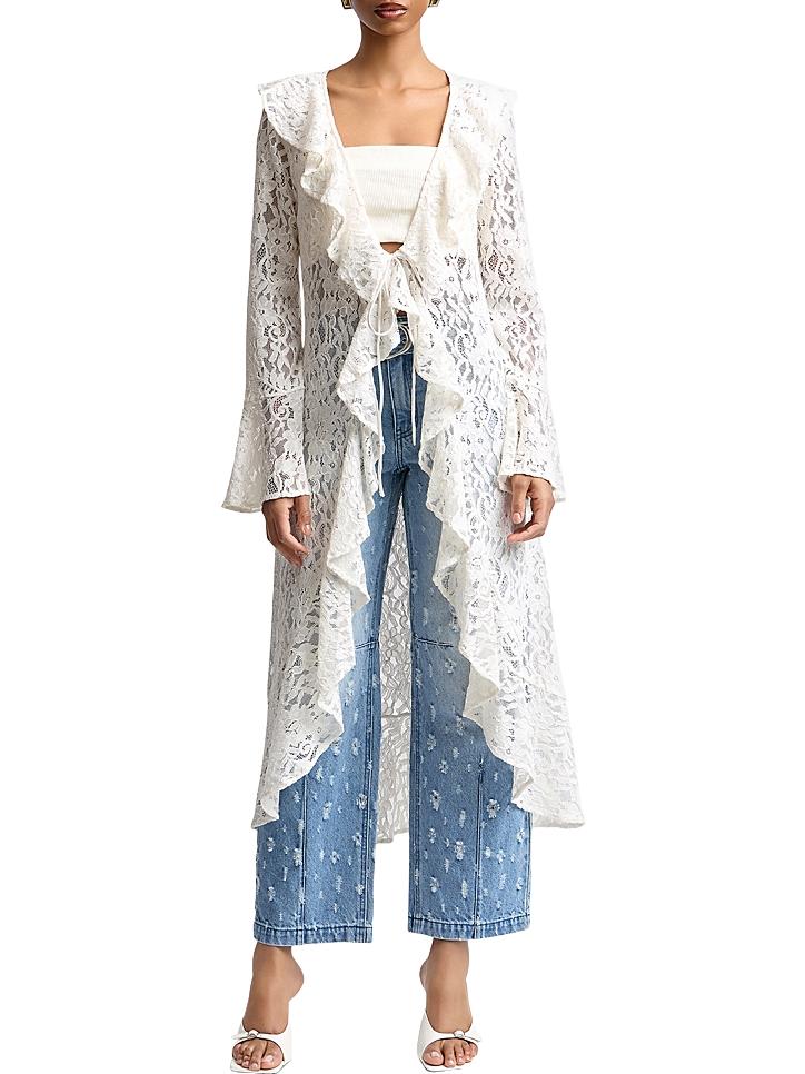 AVEC LES FILLES Avec Les Filles Lace Cascade Duster Jacket