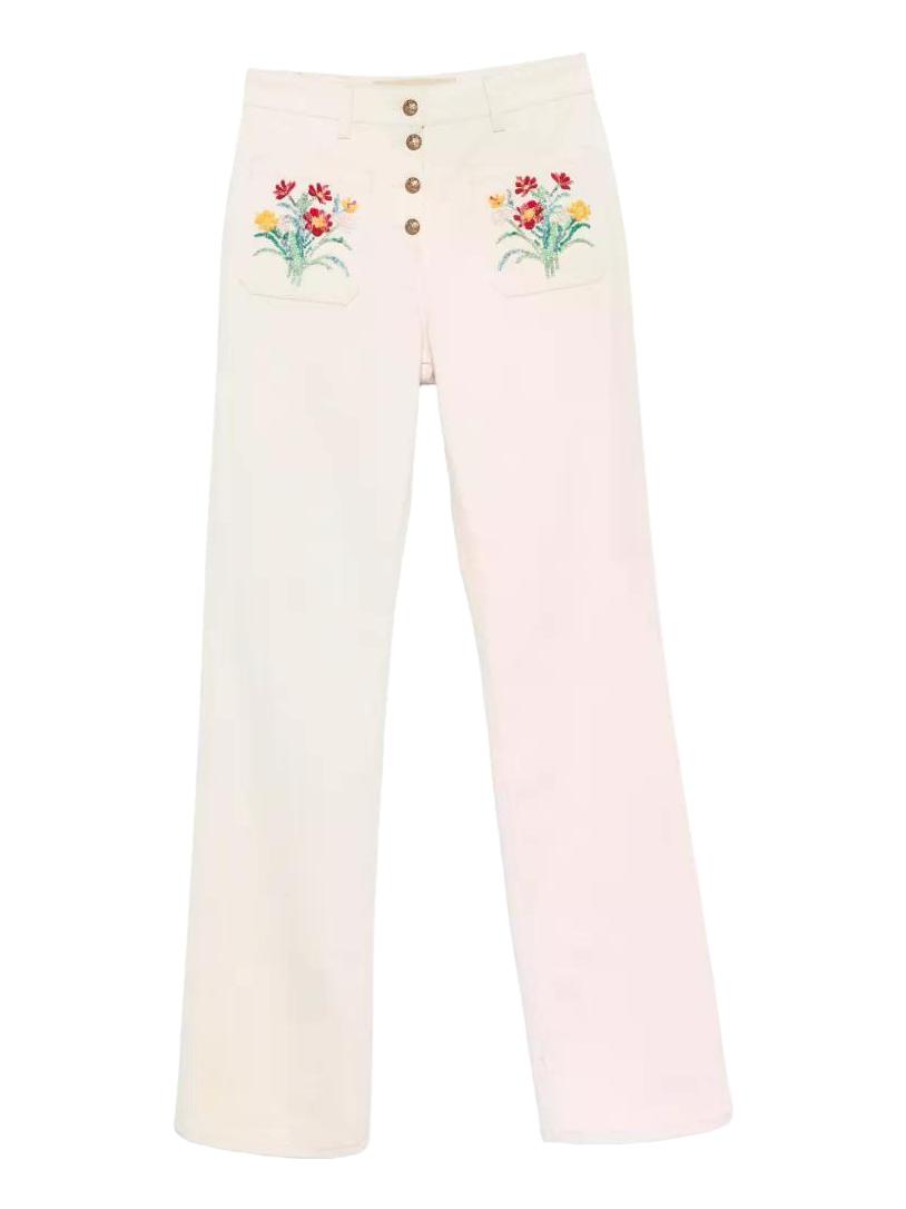 VALENTINO Valentino Garavani Embroidered Flare Jeans