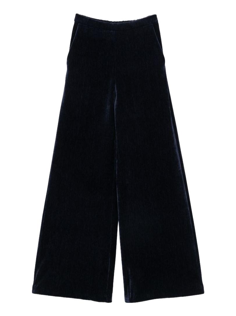 FORTE_FORTE Forte Forte Velvet High-Waisted Wide Leg Trousers