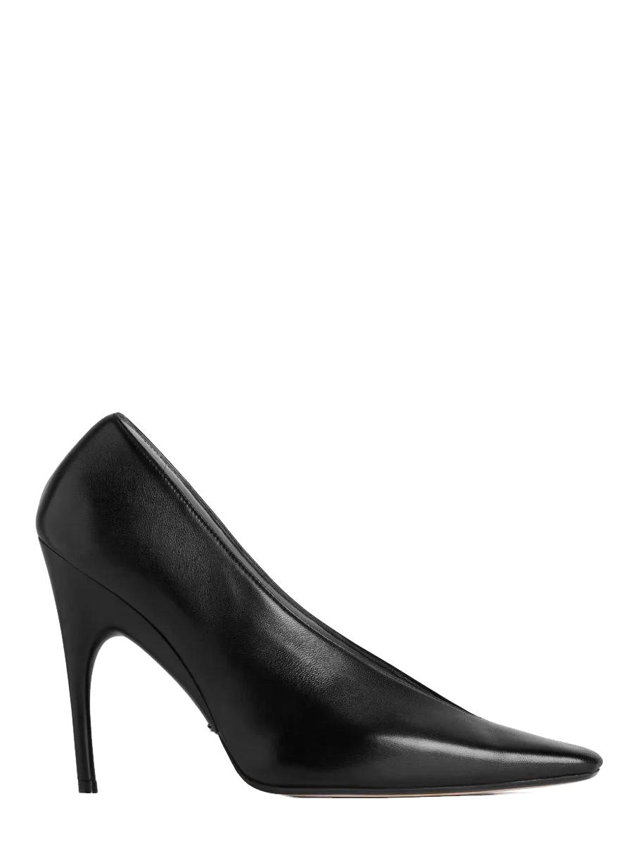 KARL LAGERFELD Karl Lagerfeld Vintage Black Silk Layered Wide-Leg Trousers