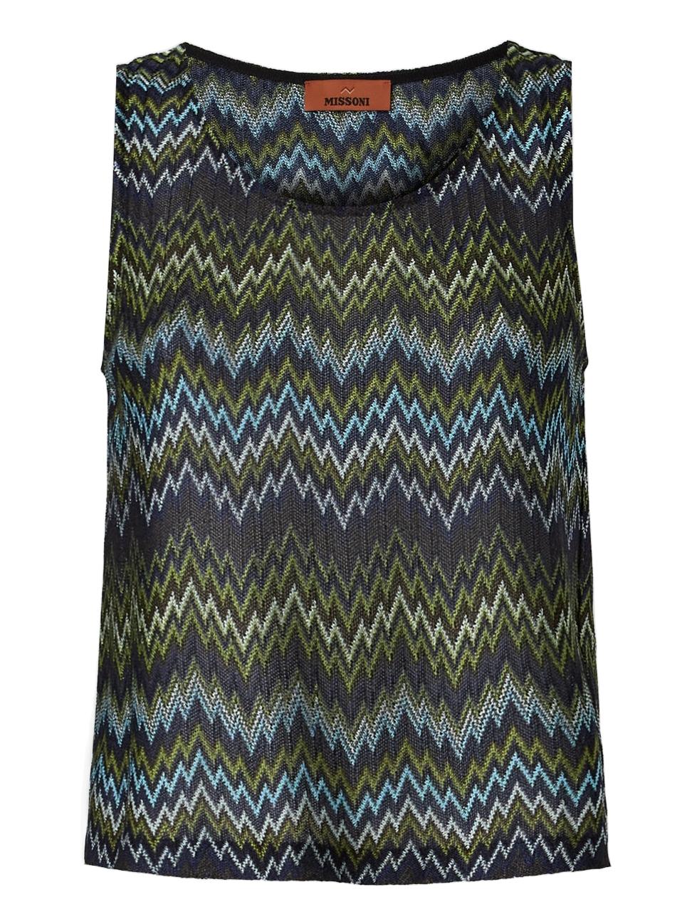 MISSONI Missoni Sleeveless Viscose Top with Snake Motif