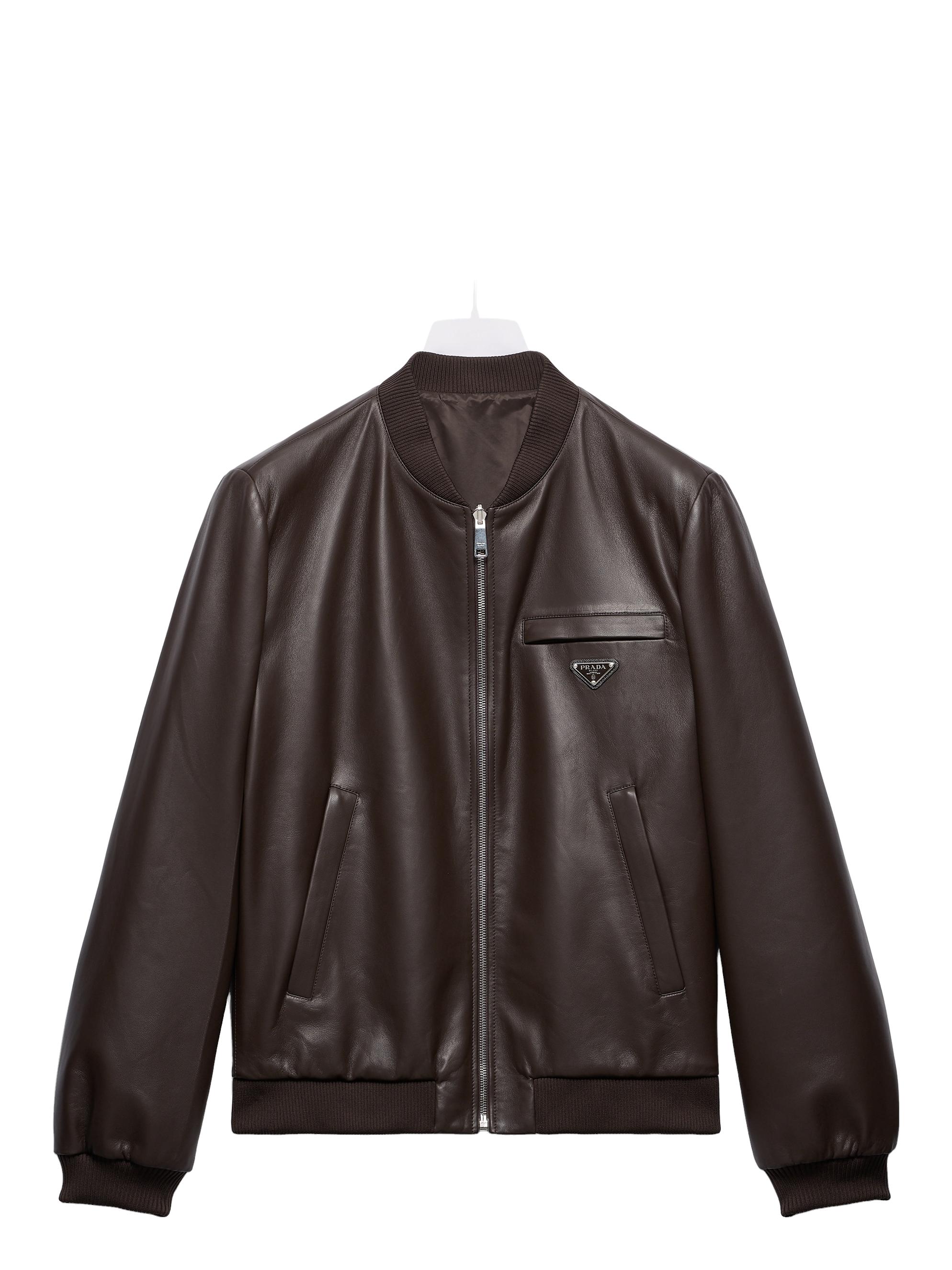 PRADA Prada Reversible Nappa Leather Bomber Jacket