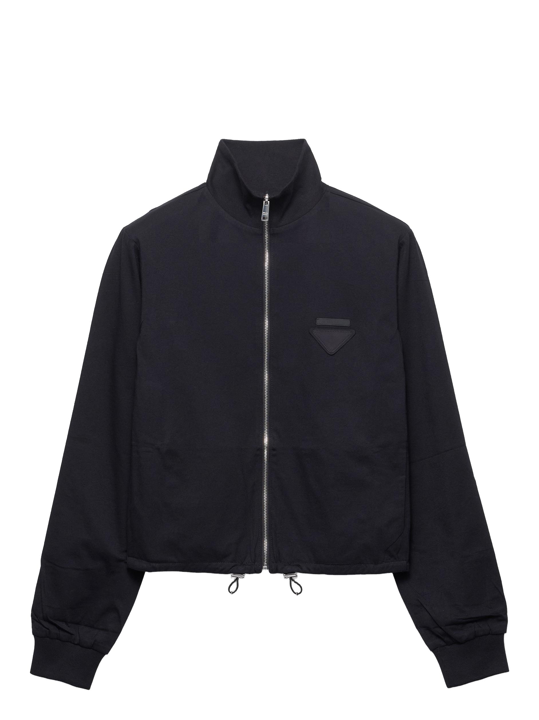 PRADA Prada Reversible Jersey Zipper Jacket with Hood