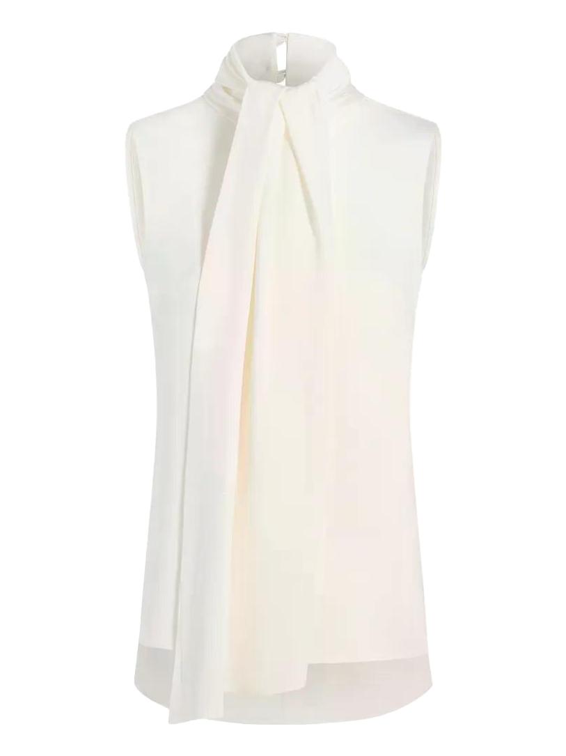 ADAM LIPPES Adam Lippes Silk Scarf Neck Sleeveless Top