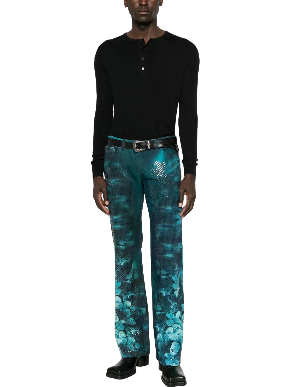 ROBERTO CAVALLI Roberto Cavalli Vintage 2000s Floral Print Jeans