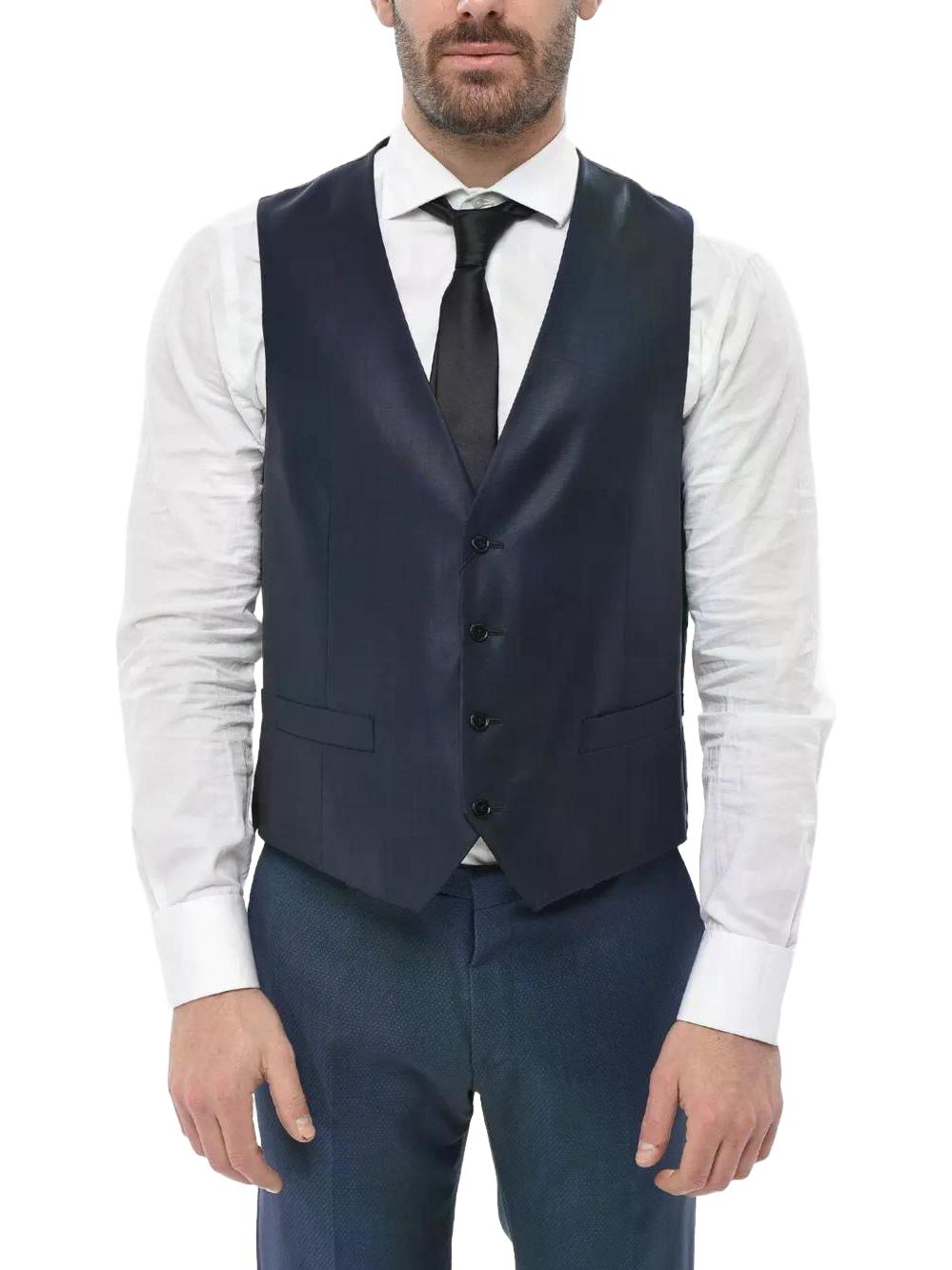 CORNELIANI Corneliani Satin-Finish Wool Waistcoat